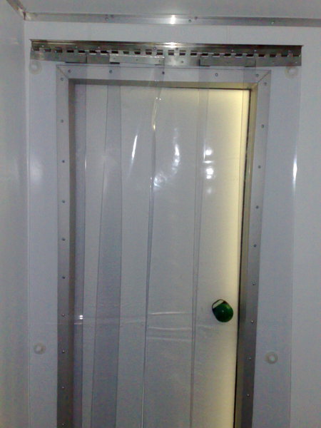 PVC Strip Curtain Set Standard (1020mm Wide) Stainless Steel Hookrail ...